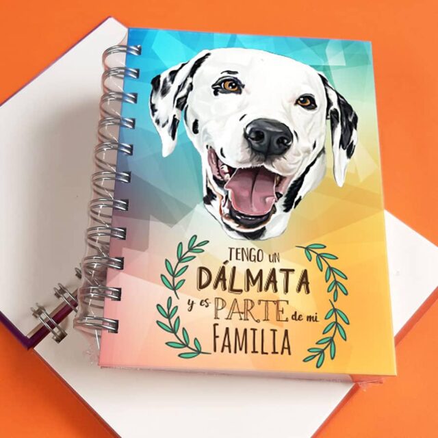 Libreta A6 de perro Dálmata 15.50 x 11.50 cm - Qala Diseño