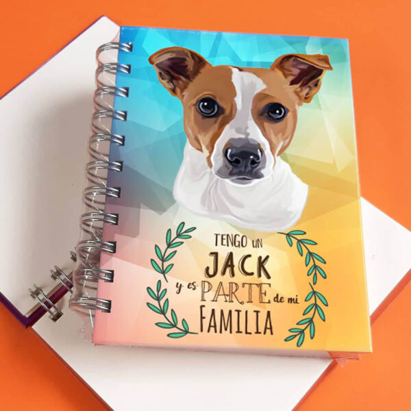 Libreta A6 de perro Jack Russell 15.50 x 11.50 cm - Qala Diseño